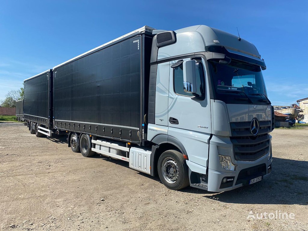 Mercedes-Benz Actros 2548 kamion sa klizna zavesa cerada + prikolica sa kliznom ceradom