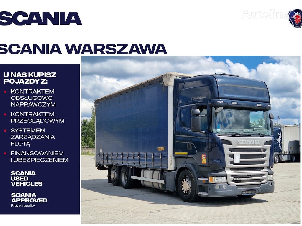 Scania Solówka kamion sa klizna zavesa cerada