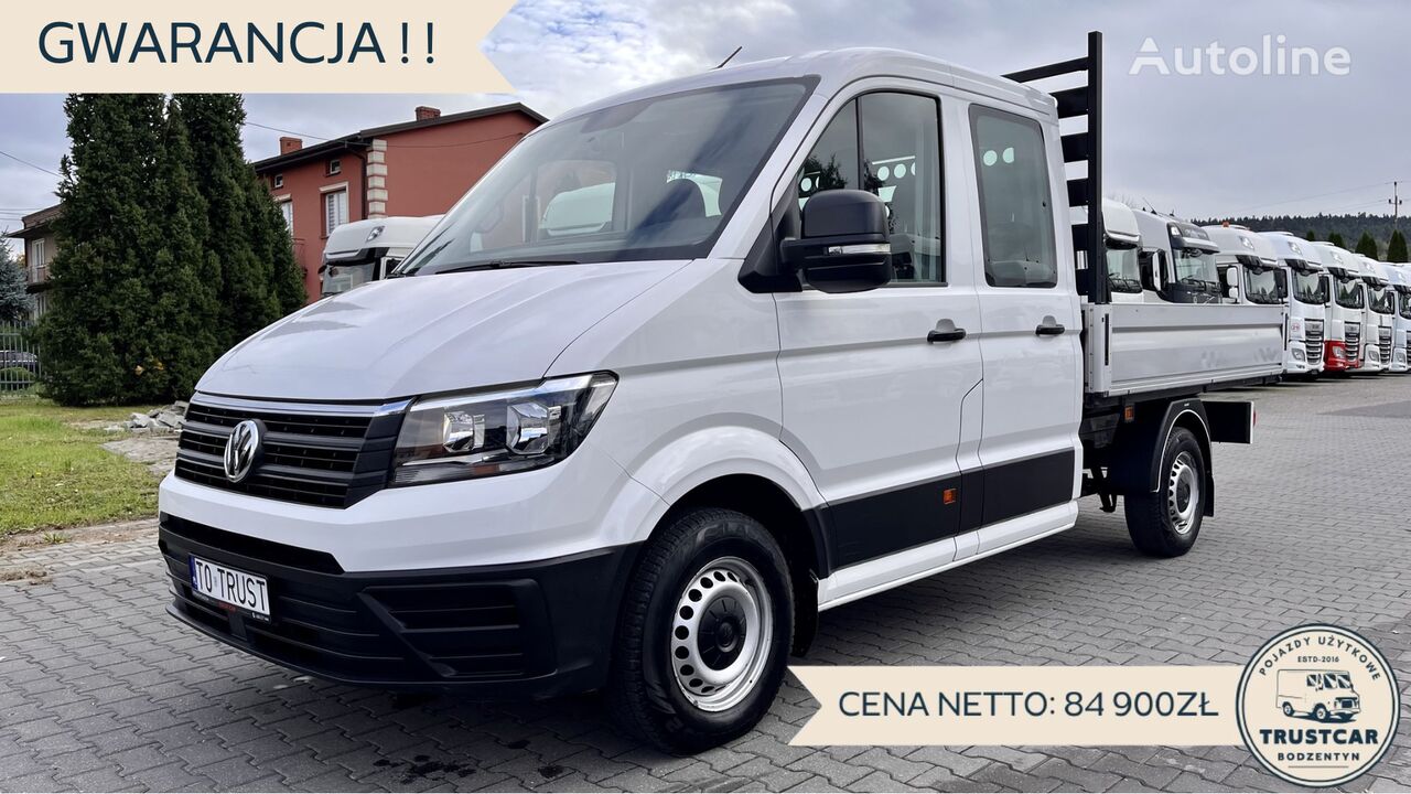 Volkswagen CRAFTER DOKA / 7 OSÓB / SALON POLSKA / MAŁY PRZEBIEG kamion s ravnom platformom < 3.5t