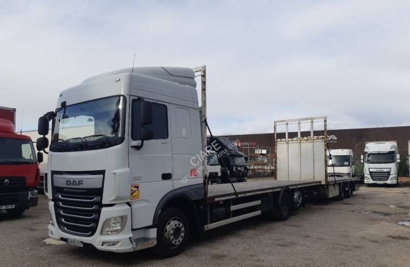 DAF XF 440 kamion platforma + prikolica platforma