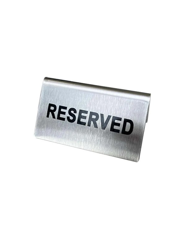 Oznaka reserved za stolove inox