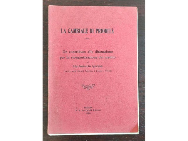 LA CAMBIALE DI PRIORITA