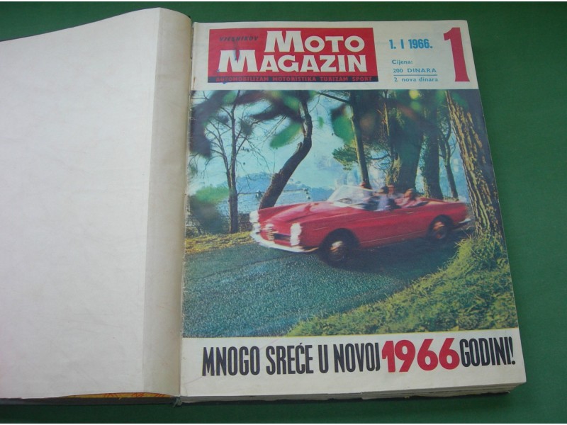 Vjesnikov Moto magazin 1966.,prvih 12 brojeva,ukoričeno