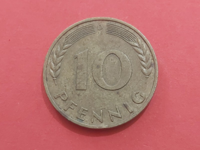 Nemačka - 10 pfennig 1950 god D