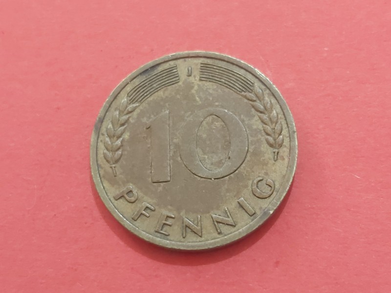 Nemačka - 10 pfennig 1950 god J