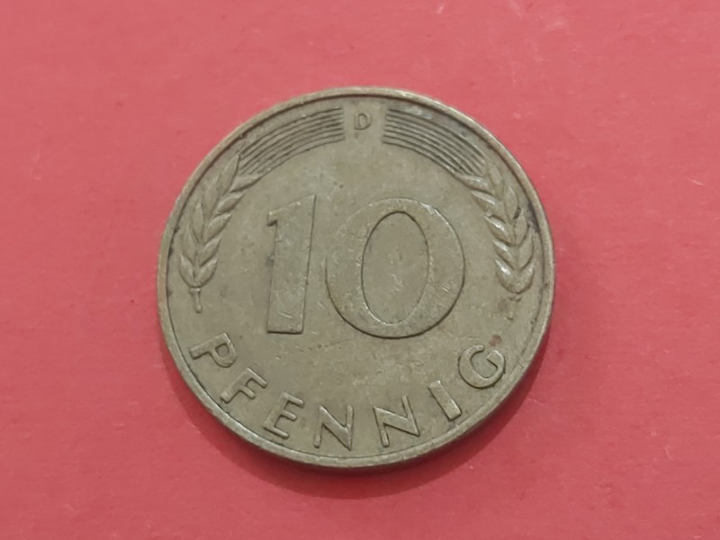 Nemačka - 10 pfennig 1967 god D