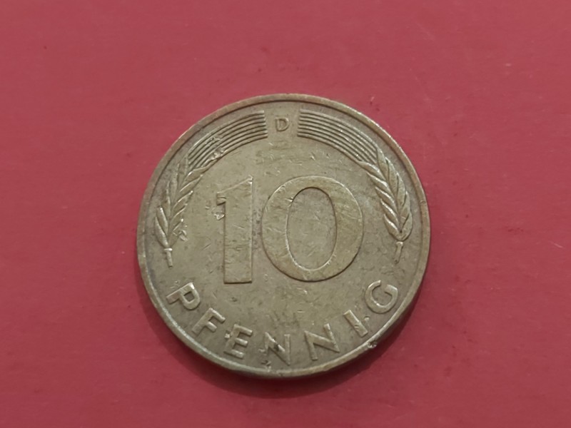 Nemačka - 10 pfennig 1977 god D