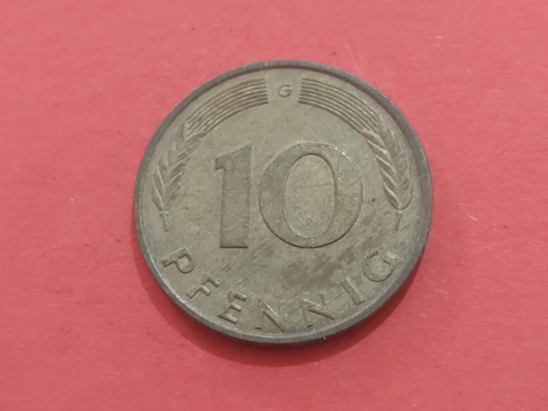 Nemačka - 10 pfennig 1980 god G