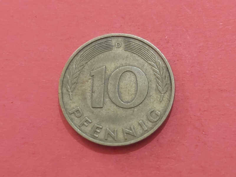 Nemačka - 10 pfennig 1989 god D