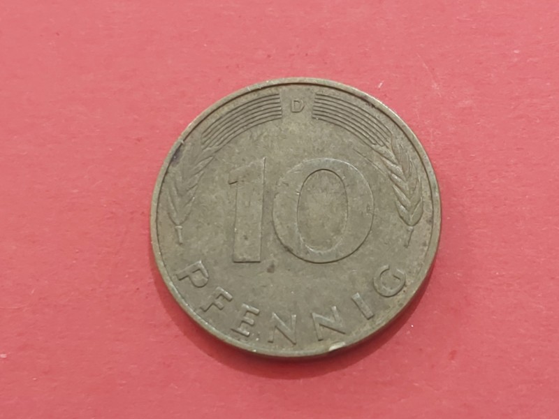 Nemačka - 10 pfennig 1991 god D