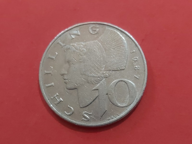 Austrija - 10 shilling 1987 god