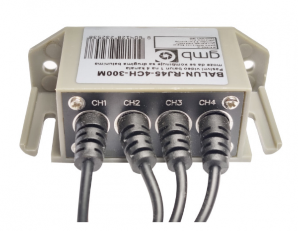 Gembird BALUN RJ45-4CH-300M balun za 4 kamere (AHD/CVI/TVI) do 5 megapiksela