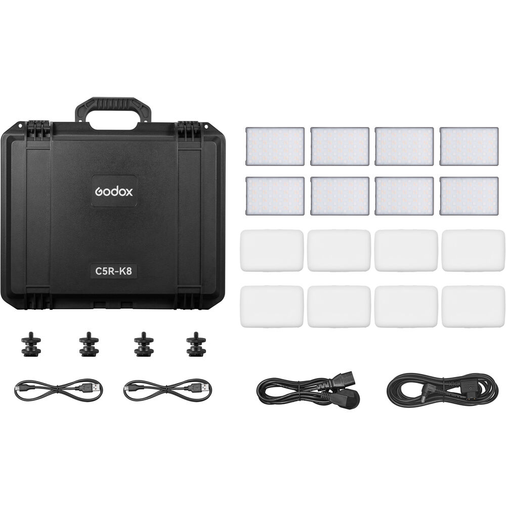 Godox C5R-K8 RGBWW Creative LED Light Panel (8-Light Kit)