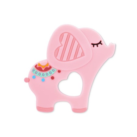 Lorelli silikonska glodalica za bebe elephant - lucky pink ( 10210830002 )