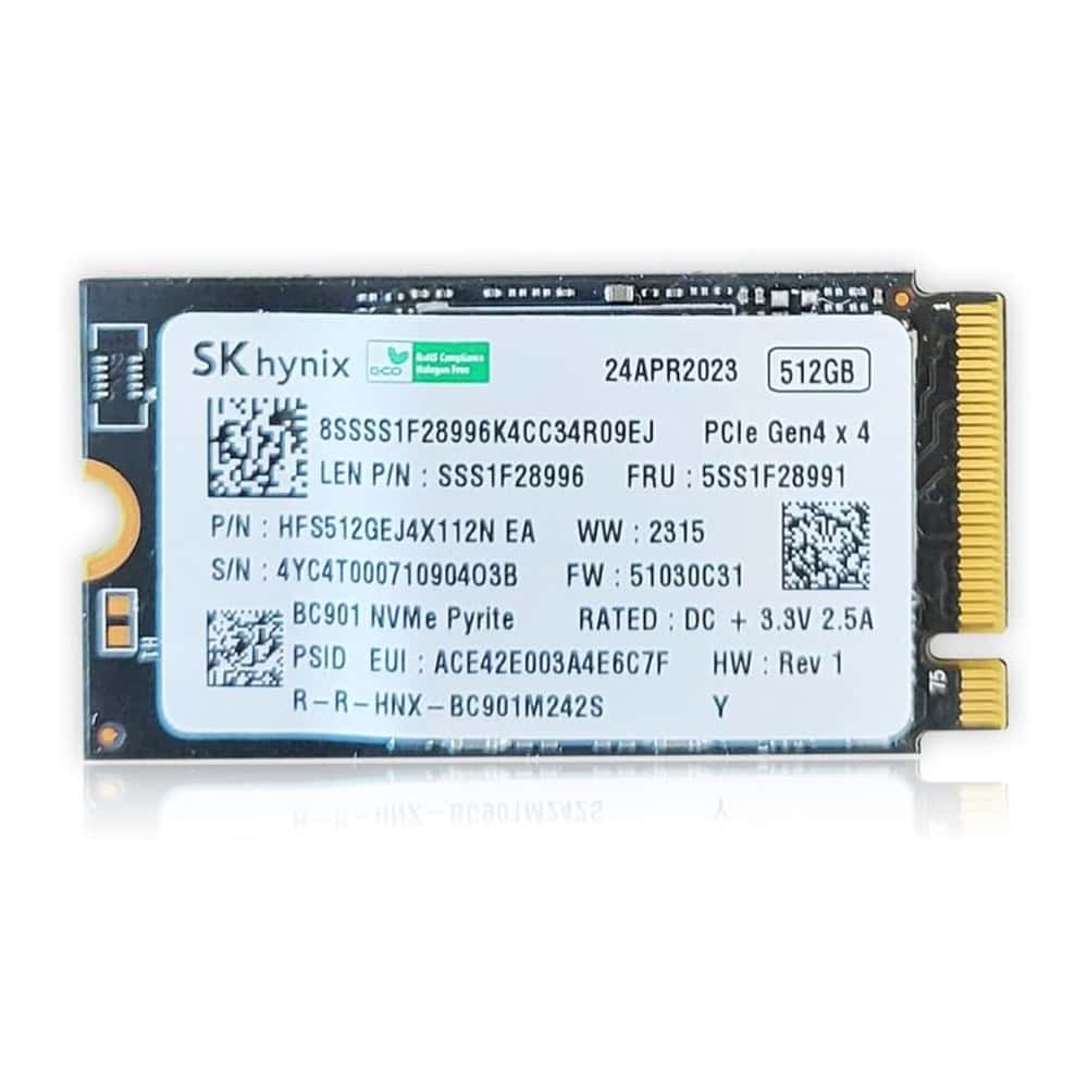 M.2 NVMe 512GB SSD 2242 PCIe Gen4, BC711, Bulk (Hynix)