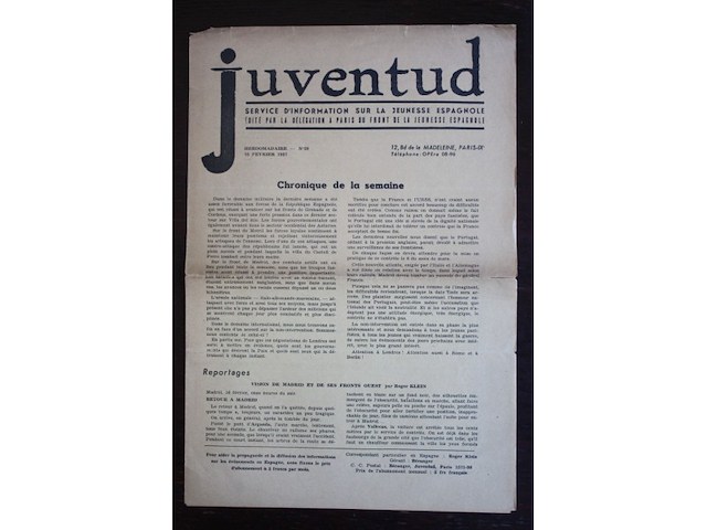 JUVENTUD, service d`information sur la jeunesse espagno