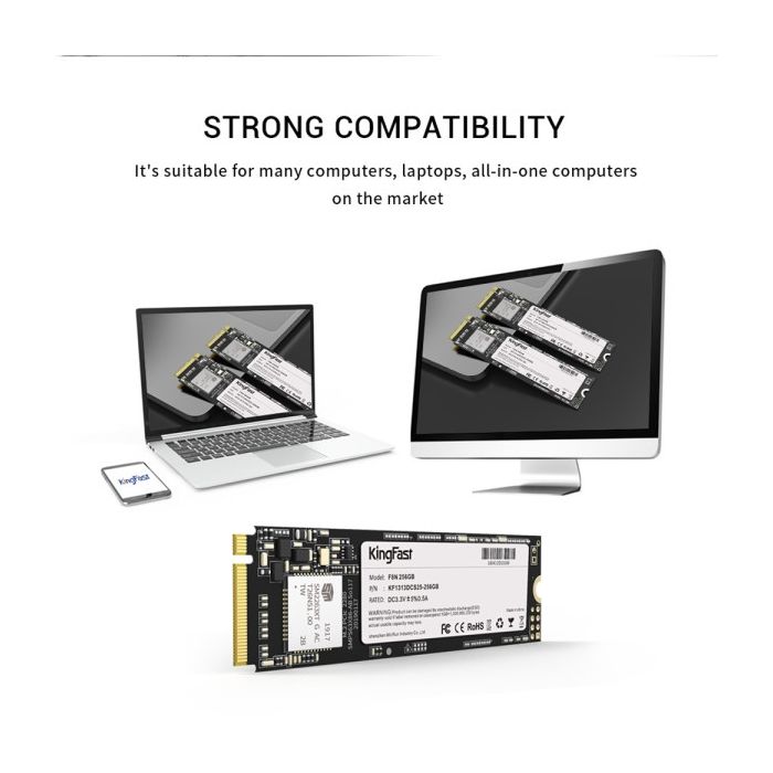 SSD M.2 NVMe 256GB Kingfast F8N, up to 2100/1700Mbs KF1313DCS25BY-256