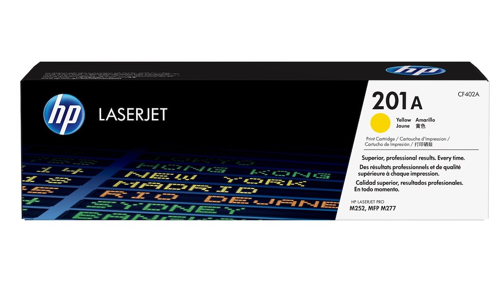 HP 201A Yellow Original LaserJet Toner Cartridge, CF402A