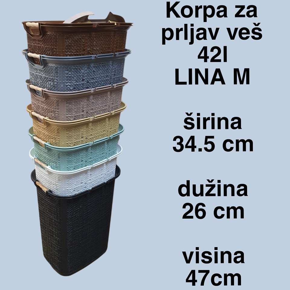 Korpa za prljav veš 42l LINA M – antracit