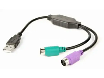 Adapter USB - 2 PS/2 CablExpert UAPS12-BK 30cm