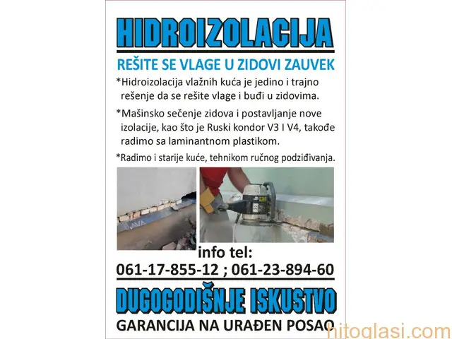 Hidroizolacija vlaznih kuca