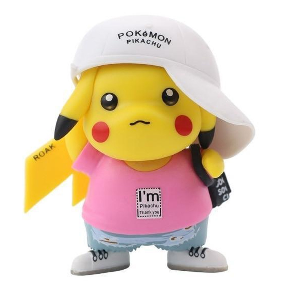 Pokemon - Pikachu Wearing A Hat Pink Shirt (8cm)