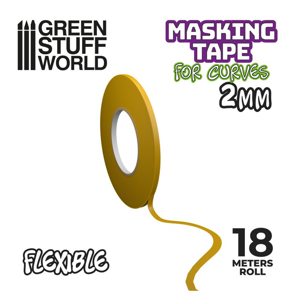 FLEXIBLE masking tape for curves - 2mm