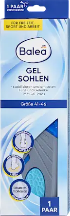 BaleaGel ulošci za cipele, veličina 41-46, 1 par, 1 kom