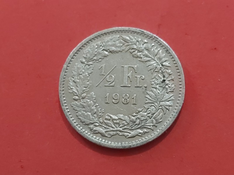 Švajcarska - 1/2 franc 1981 god