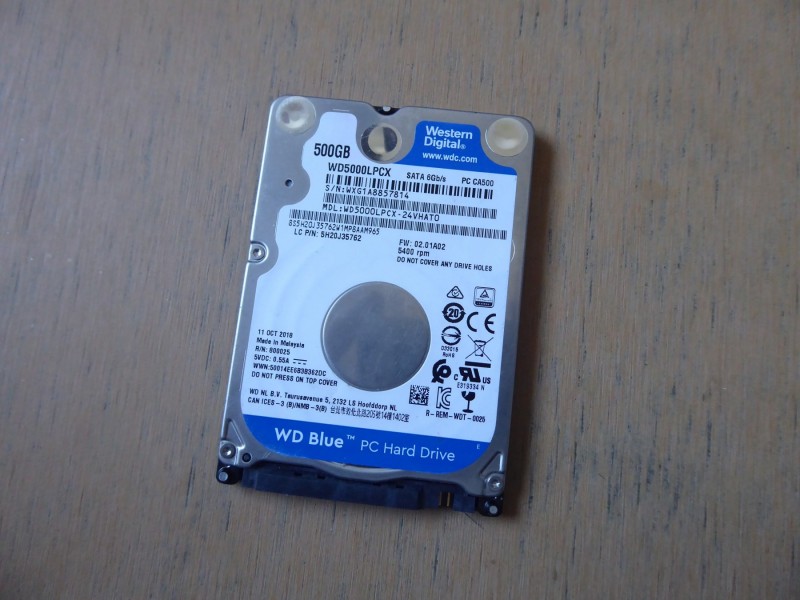 Western Digital, WD Blue 500GB HDD 2.5"