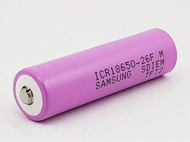 18650 BATERIJA SAMSUNG 26F 3.7V 2600MAH 5.2A