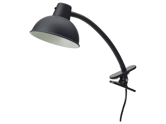 IKEA SKURUP Lampa na štipaljku, crna + 3 sijalice