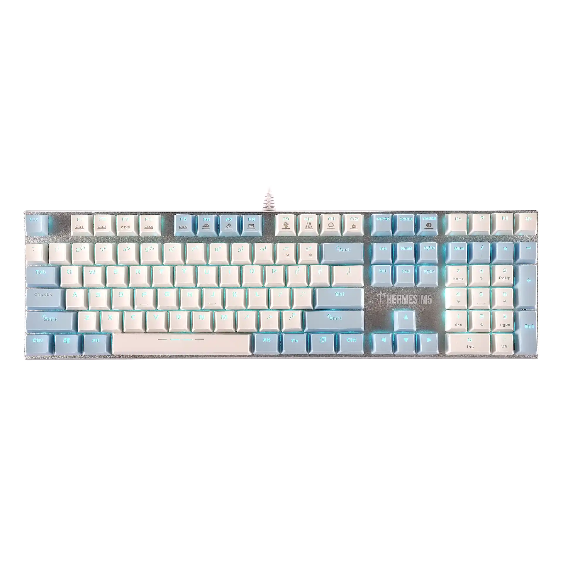 Tastatura Gamdias Hermes M5 mehanička , belo/plava