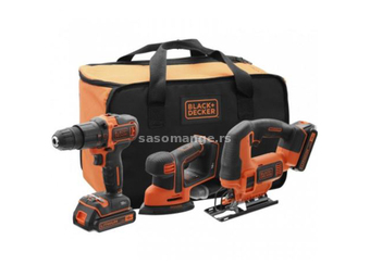 Set akumulatorska udarna bušilica + ubodna testera + Mouse brusilica 18V 1.5 Ah Black+Decker BCK3...