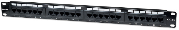 Patch panel Manhattan 513555 19''/1U Cat5e/24 port