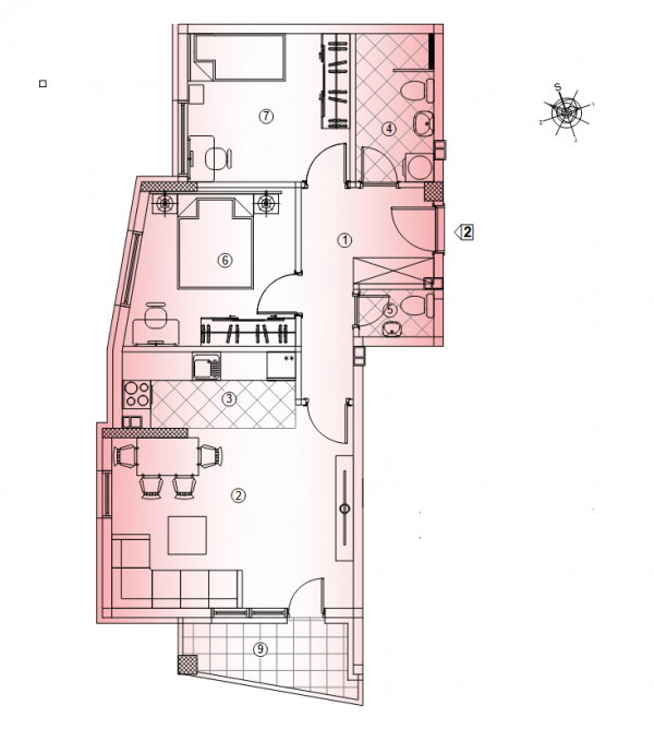 U blizini Delte i Doma zdravlja, Dvoiposoban stan na prodaju, 66m2, 132.600€