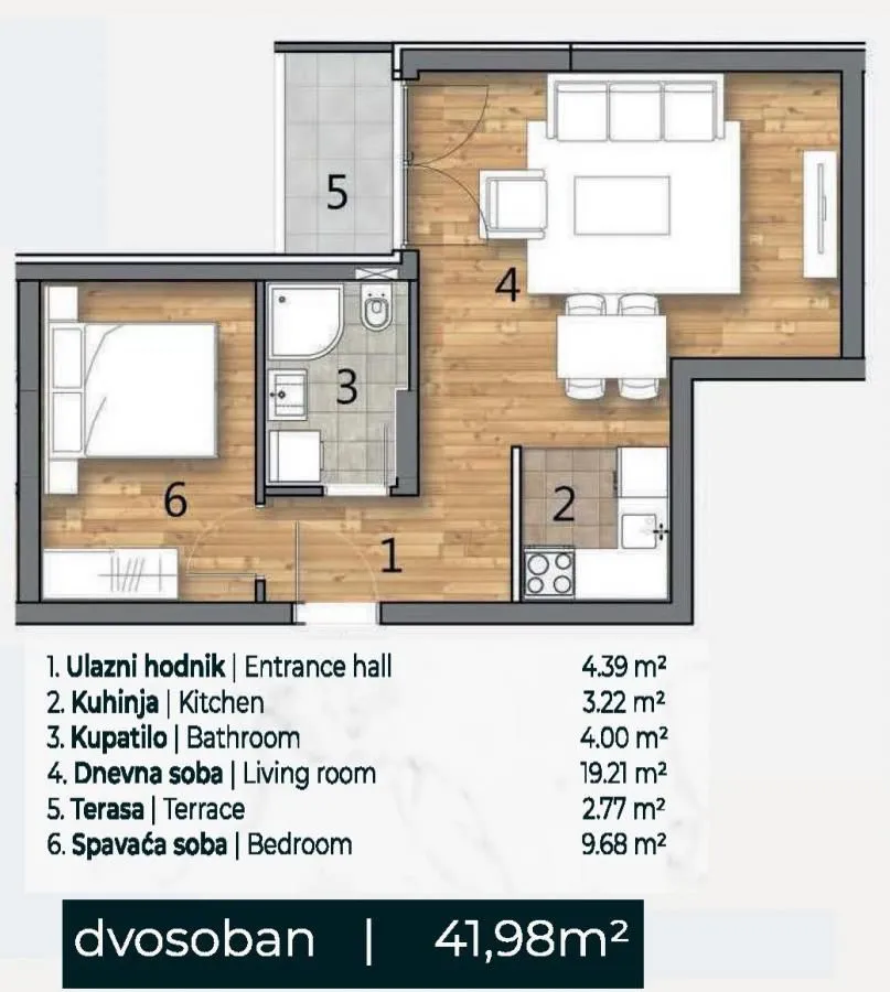 Prodaja, dvosoban stan, 42m2, Telep, Novi Sad, Novi Sad