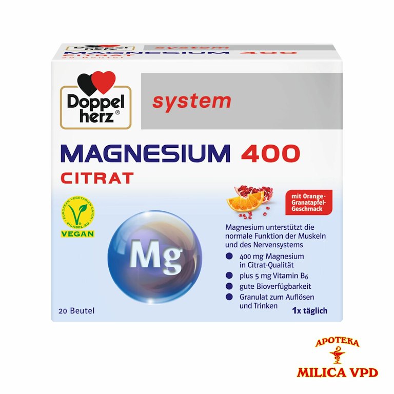 Doppel Herz Magnesium citrat 400mg 20 kesica