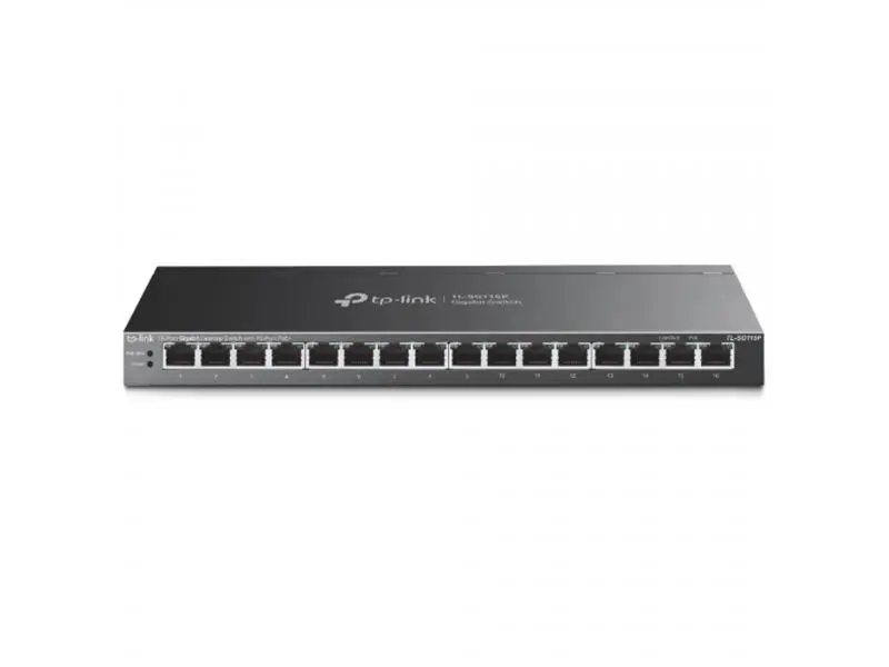 TP link TL-SG116P Switch, 32Gbps, 23,81 Mpps, Crni