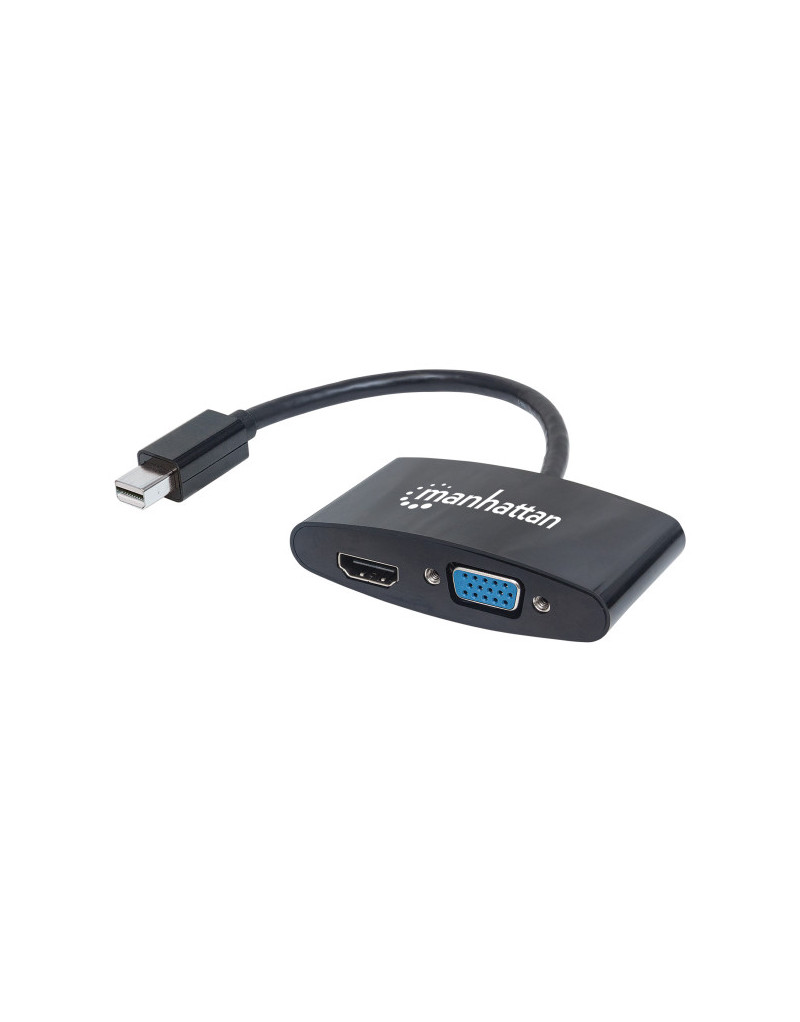 Adapter Manhattan 152709 Mini DisplayPort/M - HDMI/VGA F Crni