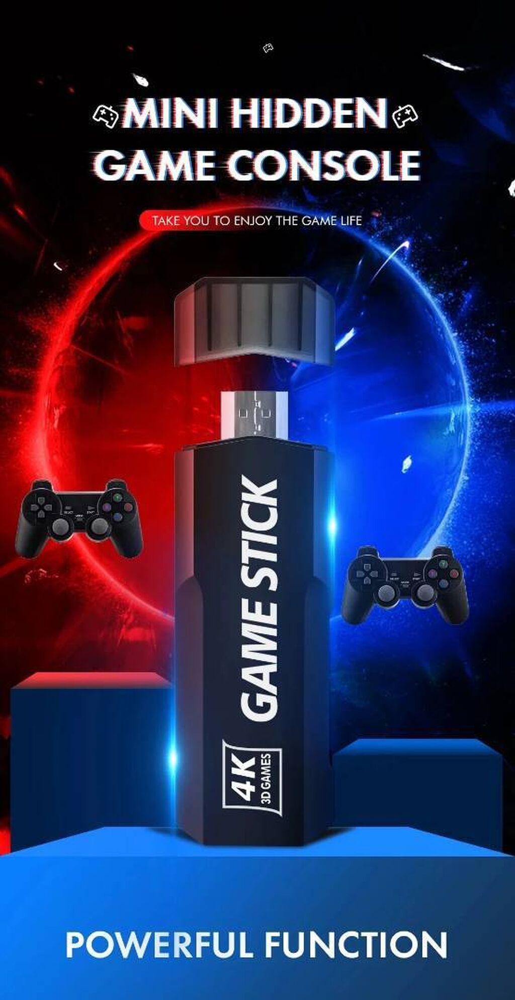 Opis Specifikacija za 4К Game Stick: * Naziv: Кonzola za video igre *