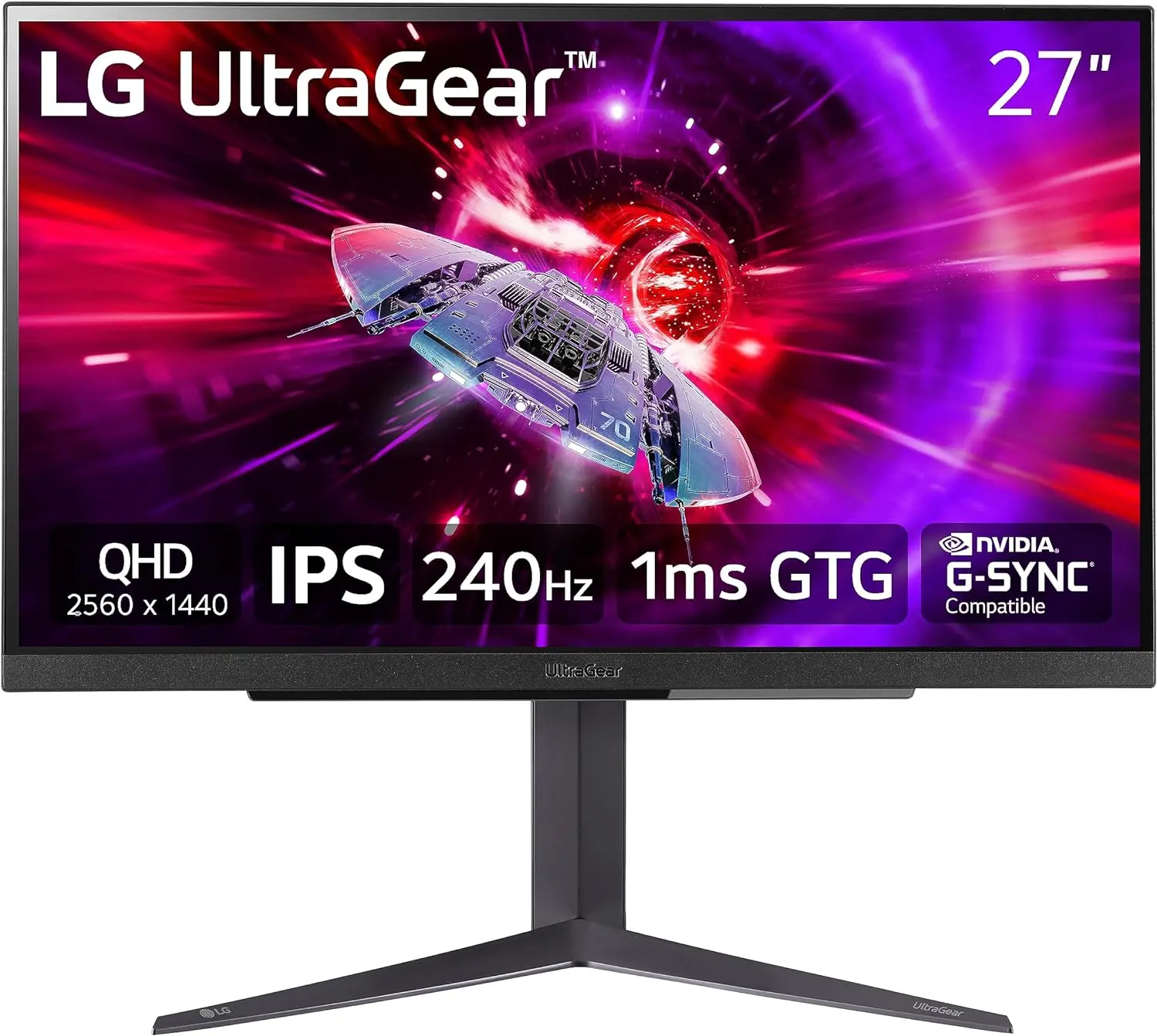 Gejming monitor LG UltraGear 27GR83Q-B 27"/IPS/2560x1440/240Hz/1ms GtG/HDMIx2,DP,USB/Gsync,freesync/Pivot