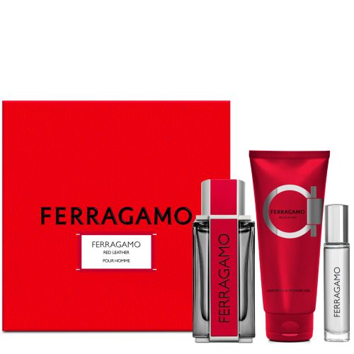 Salvatore Ferragamo Ferragamo Red Leather Man Set