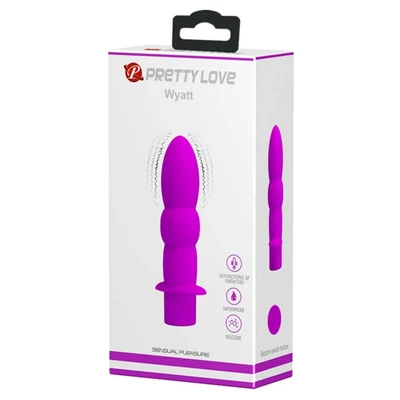 Vibro analni dildo 11cm ljubičasti