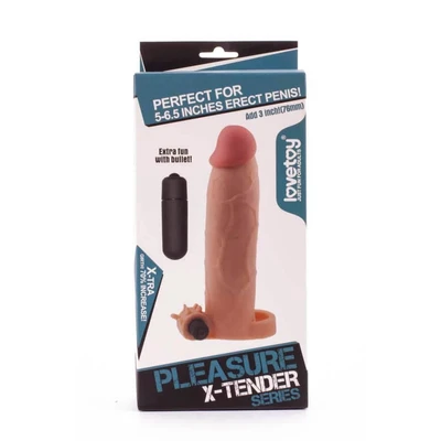 Vibro navlaka za penis u boji kože 20cm