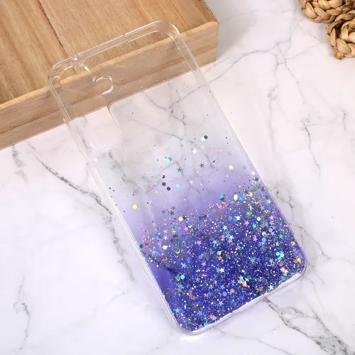 Silikonska futrola - maska Glitter za Samsung A556 Galaxy A55 5G ljubicasta