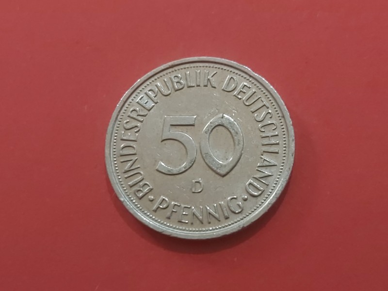 Nemačka - 50 pfennig 1989 god D