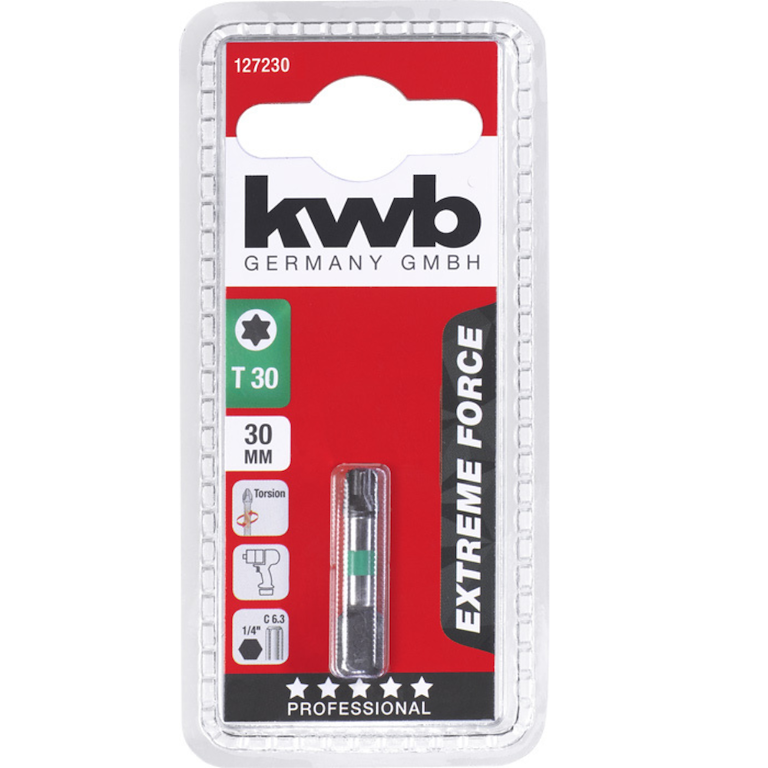 KWB – T30 bit 30mm, Impaktor ExtremePRO,Trox 1/4″; C 6.3 prihvat, TQ 60 – 49127230