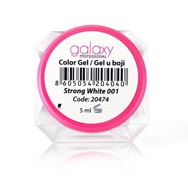 Kolor gel za nokte UV/LED GALAXY 5ml Strong White G001