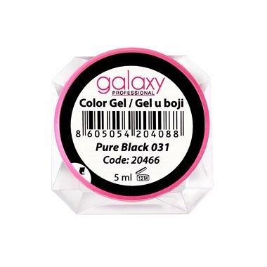 Kolor gel za nokte UV/LED GALAXY 5ml Pure Black G031